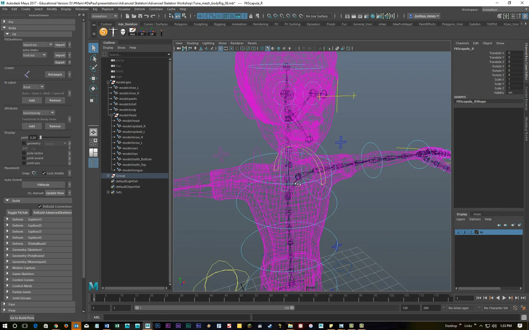 Advanced Skeleton Setup - Body Rig - Part 1 of 2