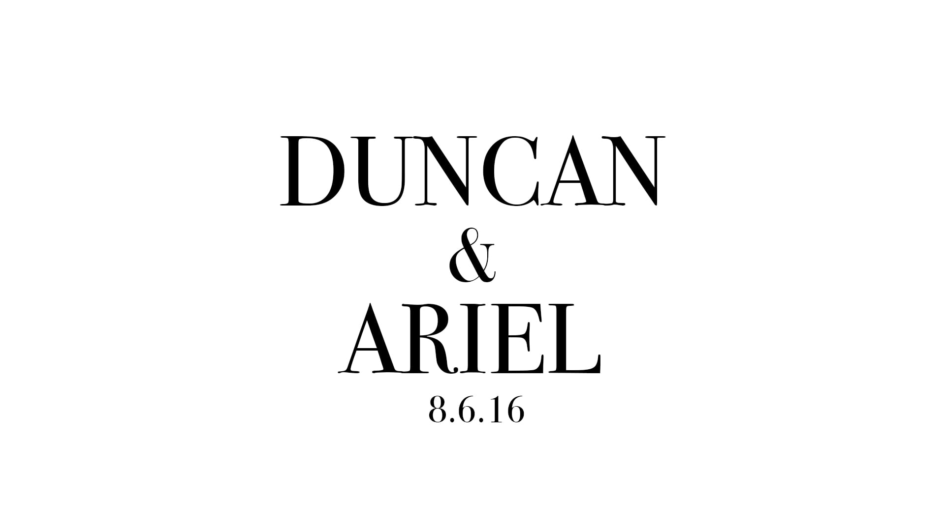 Duncan and Ariel - Highlight on Vimeo