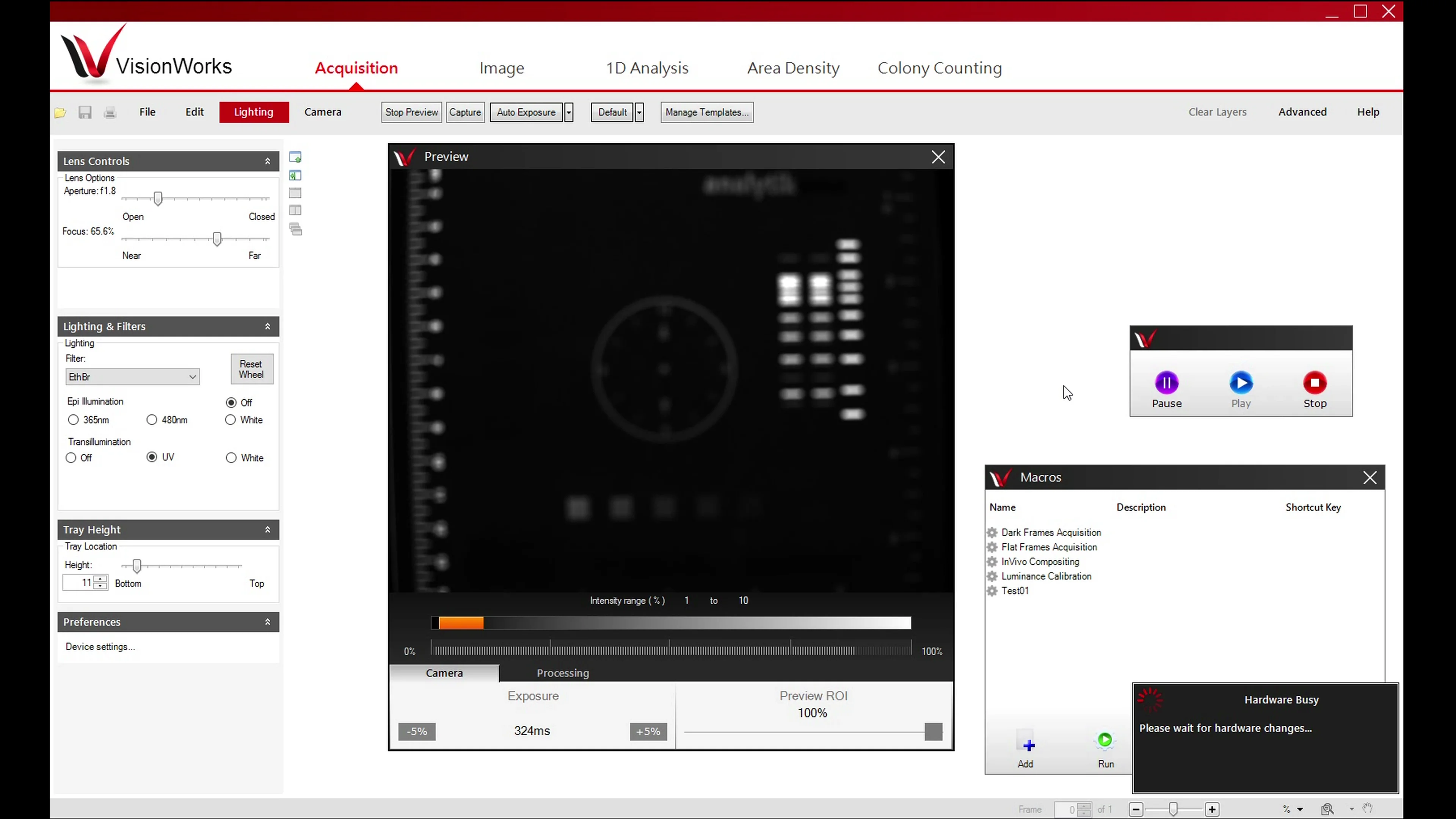 Visionworks western blot software (8.19): Macro functionality - Dr ...