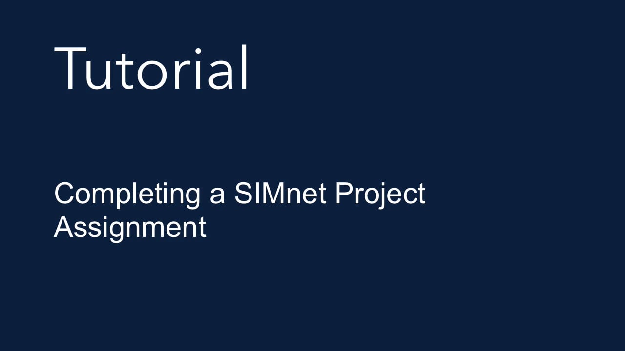 SIMnet Tutorial: Completing a SIMnet Project on Vimeo
