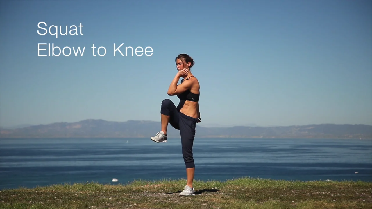 Squat - elbow to opposite knee on Vimeo