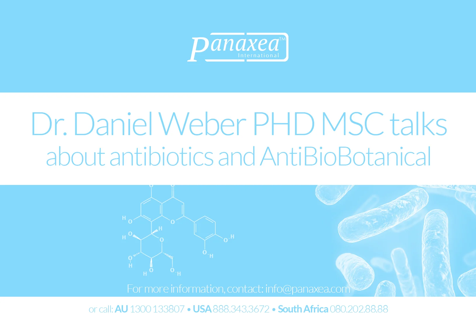 Dr Daniel Weber talks about antibiotics and AntiBioBotanical