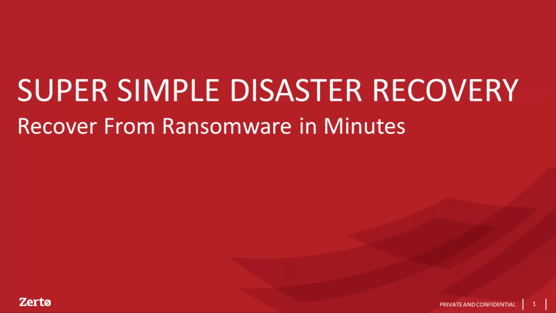 Recovering from Ransomware in Minutes with Zerto on Vimeo