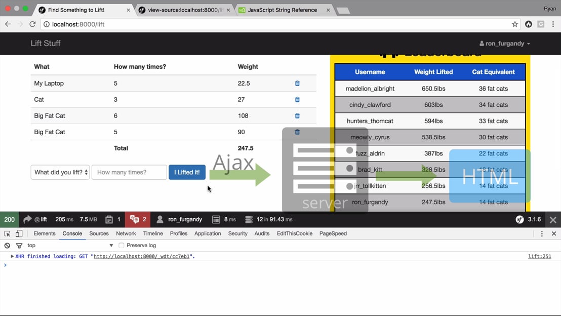 Ajax Form Submit The Lazy Way Javascript For Php Geeks Symfonycasts
