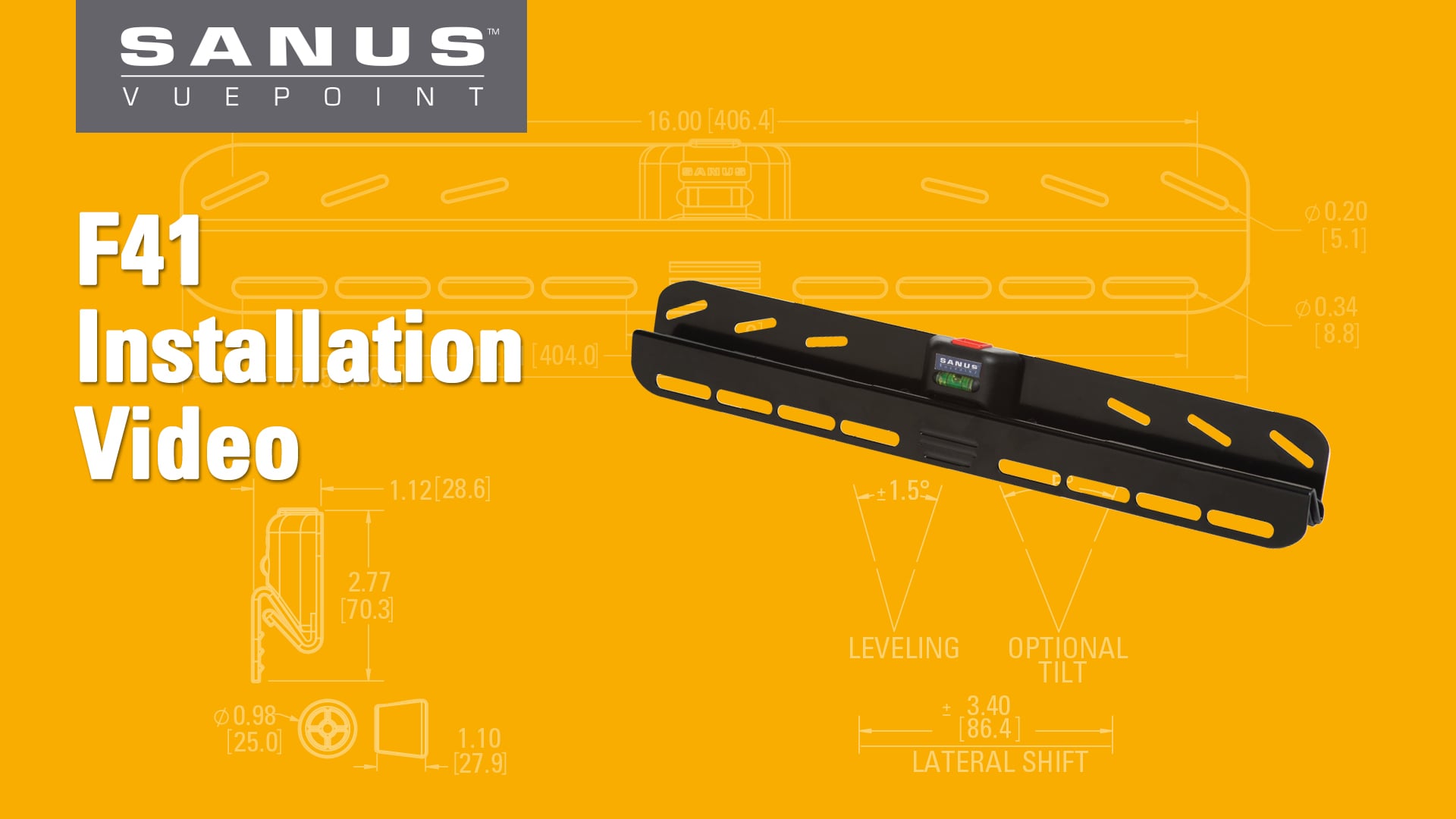 SANUS VuePoint F41 Installation Video