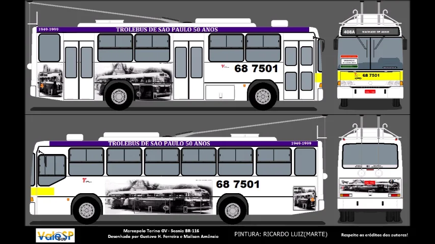 TRÓLEBUS DE SÃO PAULO-Torino GV Scania BR116 e Volvo B58 e VLP 2000 ...
