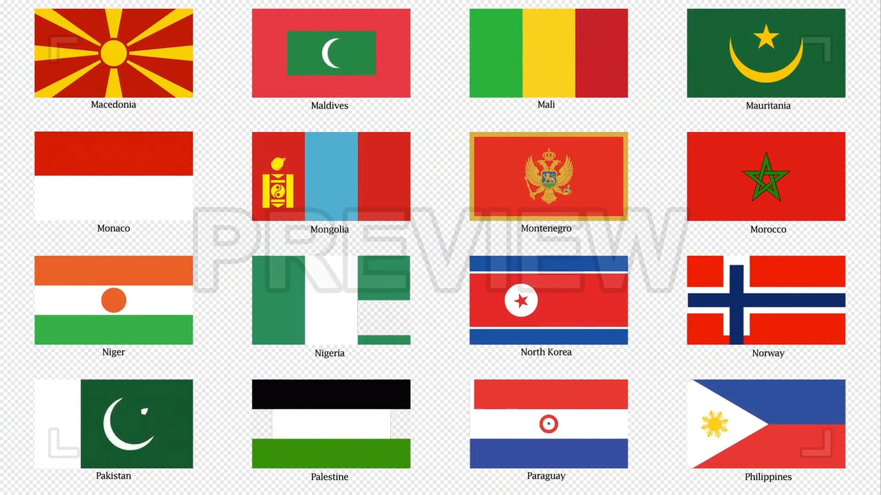 Flat World Flags Transition Pack-M to R Stock Motion Graphics on Vimeo