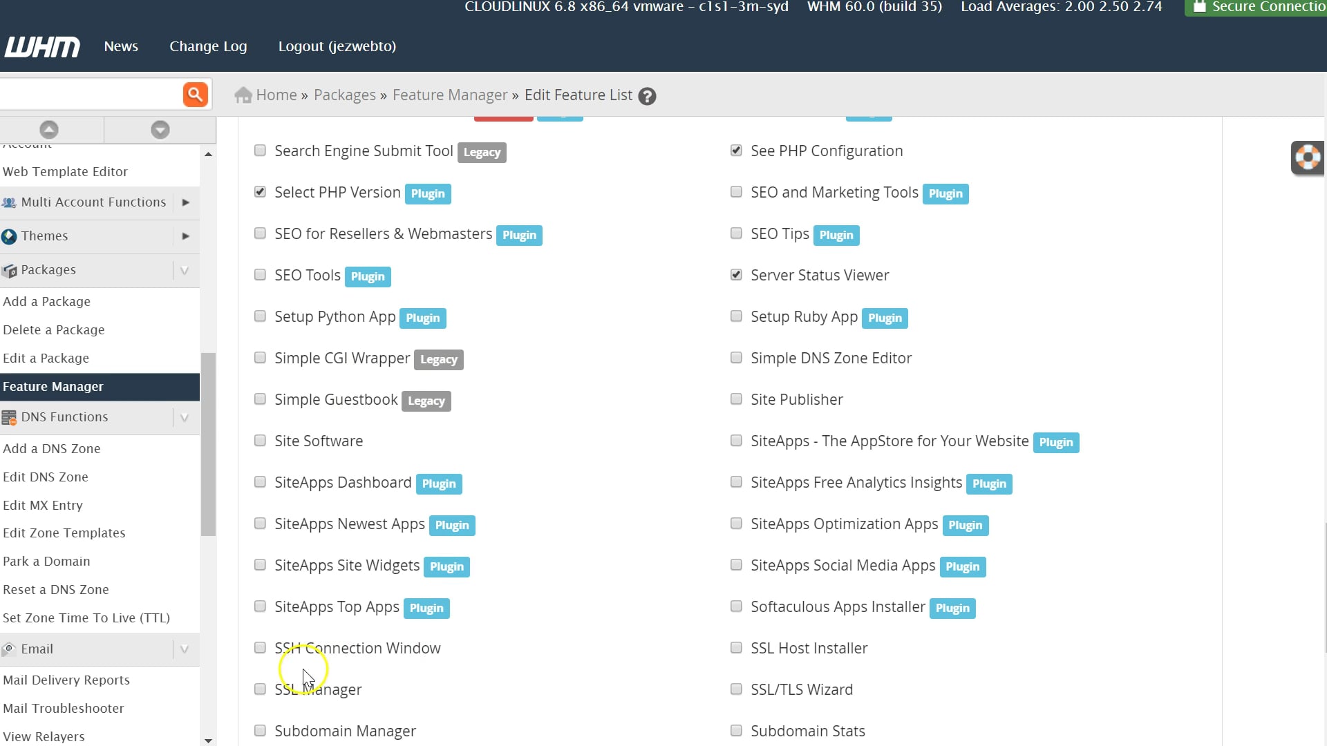 Configure WHM VentraIP on Vimeo