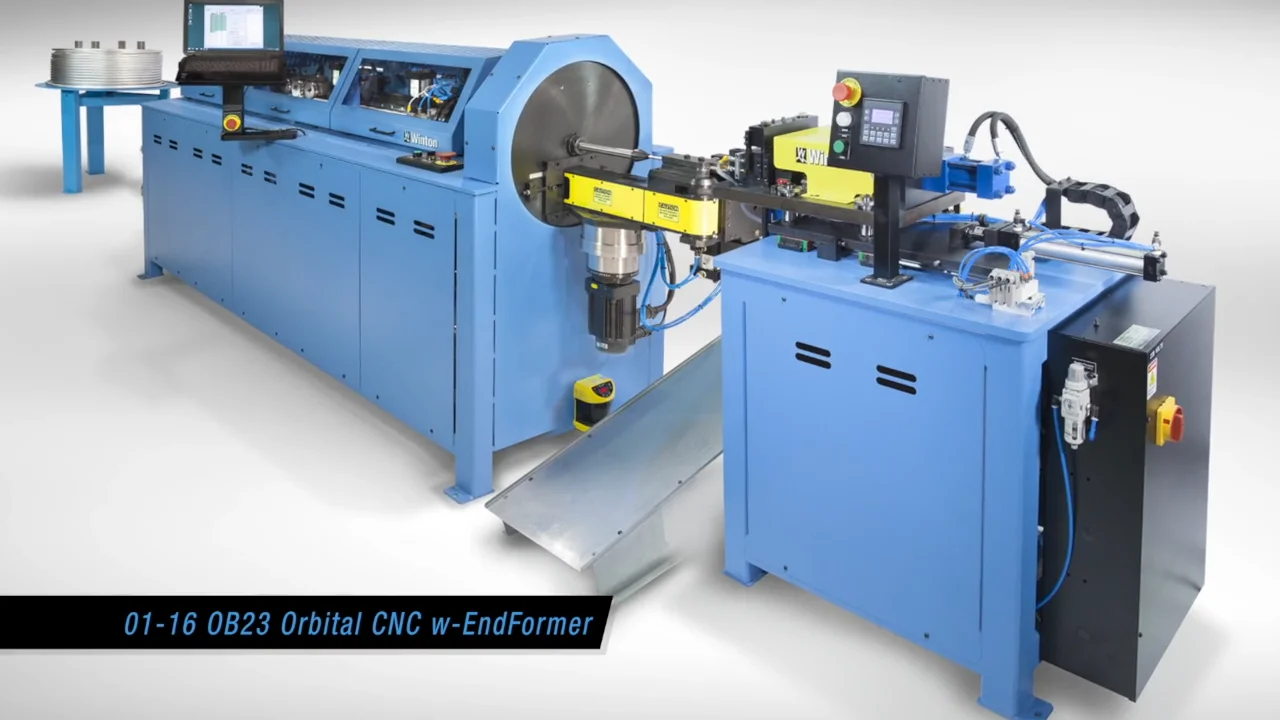 An Orbital CNC Tube Bender with an End Former. Cuts, Bends and End ...