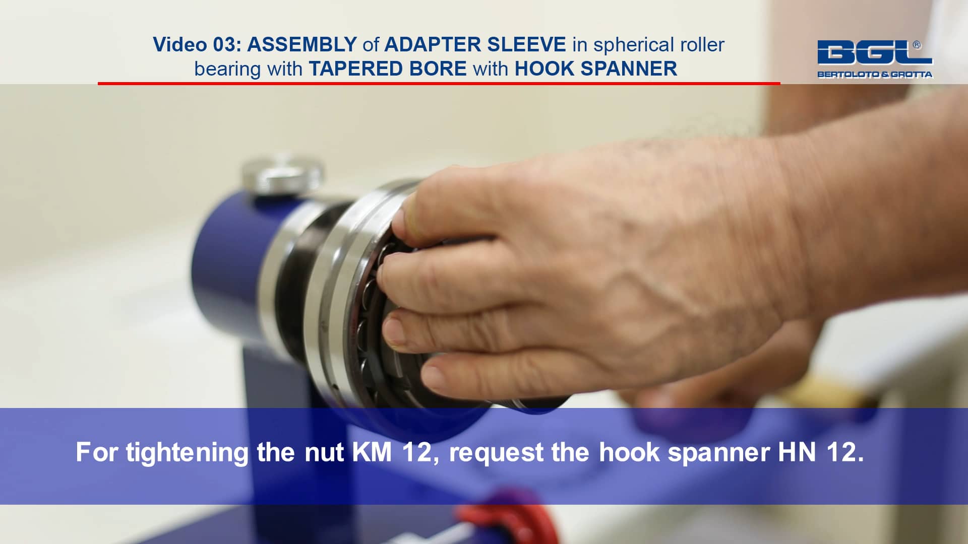 03. Assembly of Adapter Sleeve on Spherical Roller Bearing with tapered ...