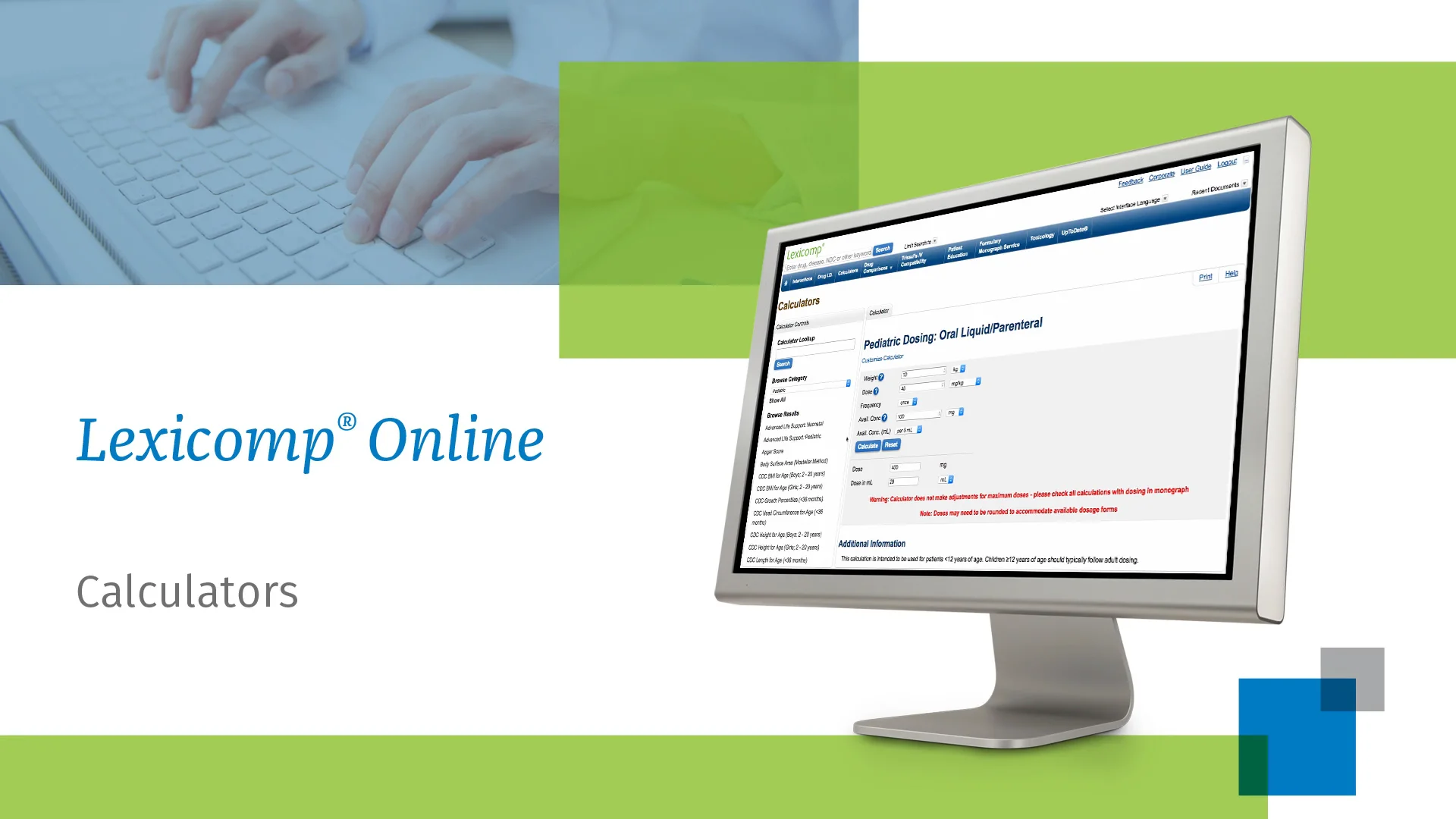 Lexicomp Online: Calculations