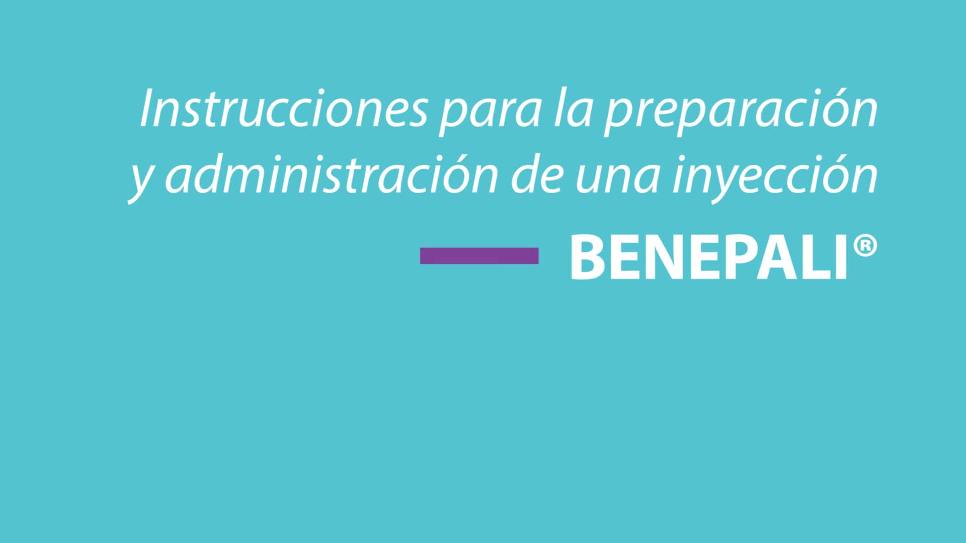 Instrucciones para la administración de Benepali® (Etanercept) on Vimeo