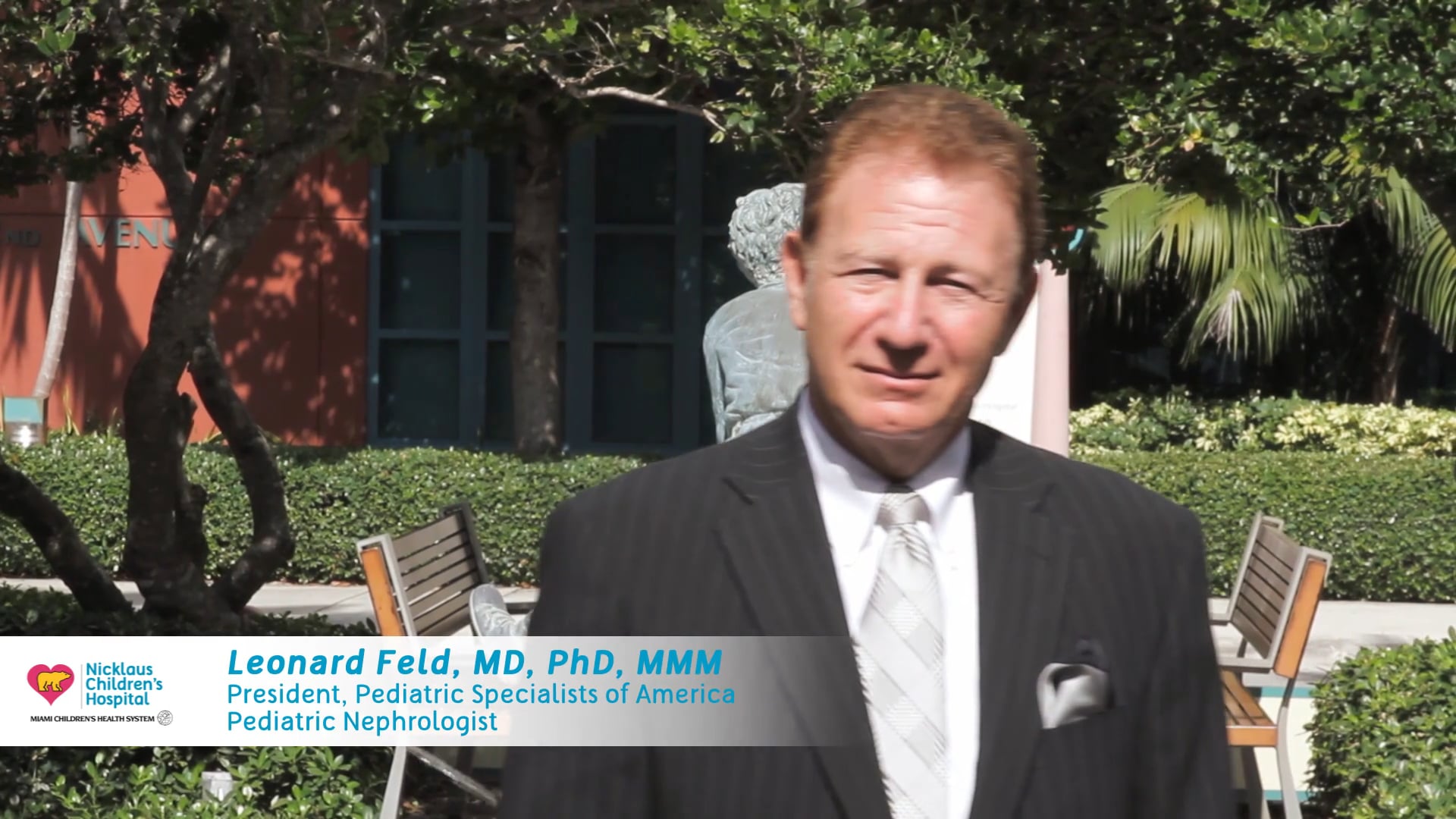 Dr. Feld, MD, PhD, MMM, President Pediatric Specialists of America for ...