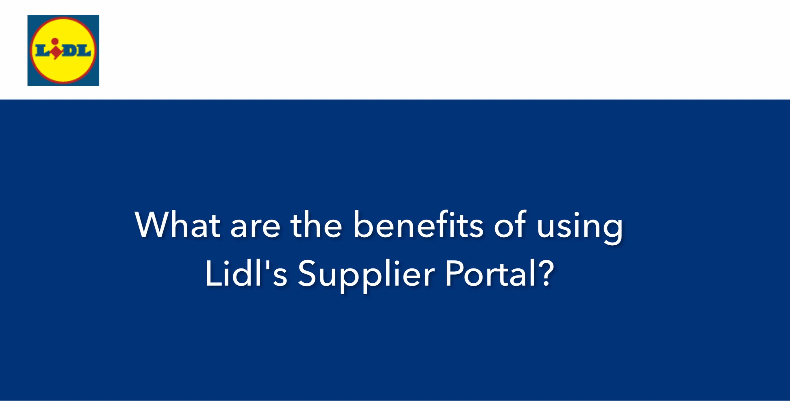Lidl - Benefits Of Using The Portal on Vimeo