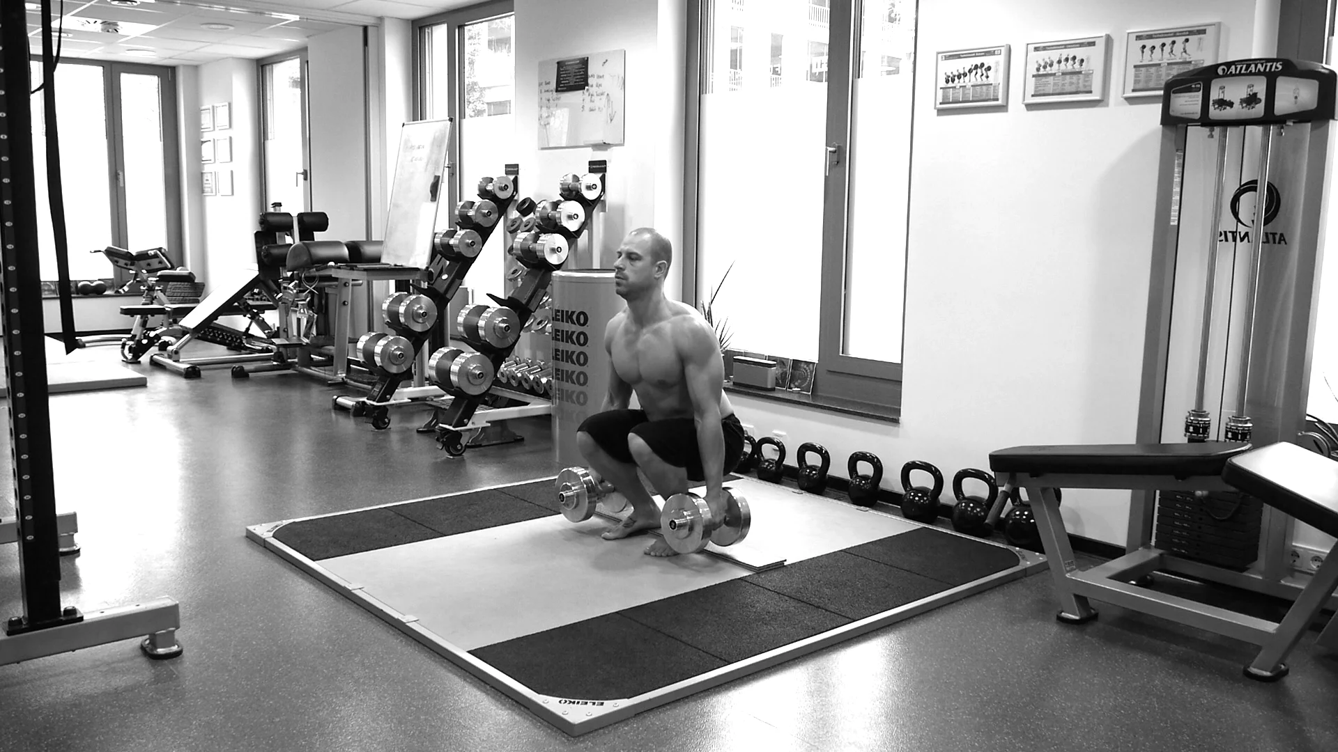 12 Weeks Body Transformation - Narrow Stance Heels Elevated Dumbbell ...