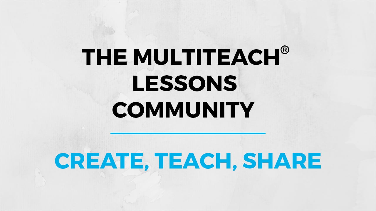 CREATE, TEACH, SHARE - The MultiTeach® Lessons Community on Vimeo
