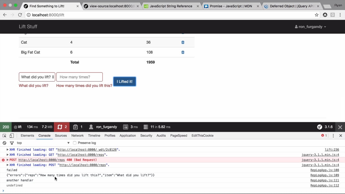 Catching A Failed Promise Javascript For Php Geeks Symfonycasts