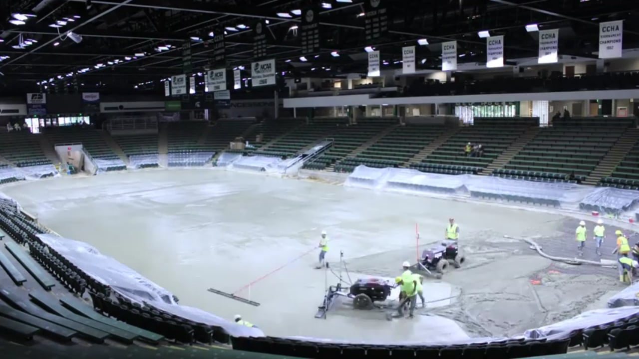 Concrete Floor in Munn Ice Arena on Vimeo