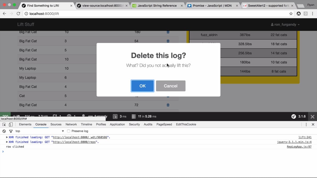 Sweet Alert Create A Promise Javascript For Php Geeks Symfonycasts