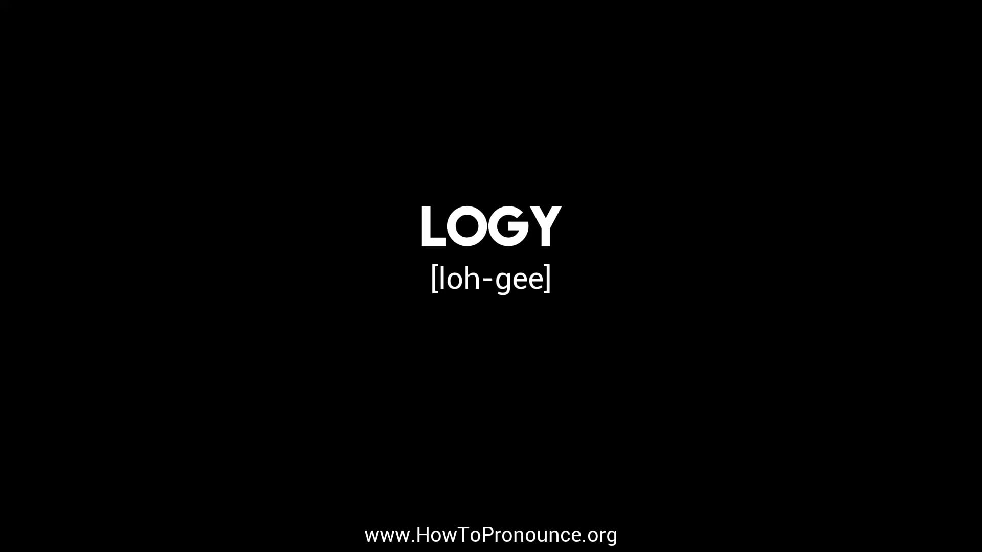 How to Pronounce "logy" on Vimeo