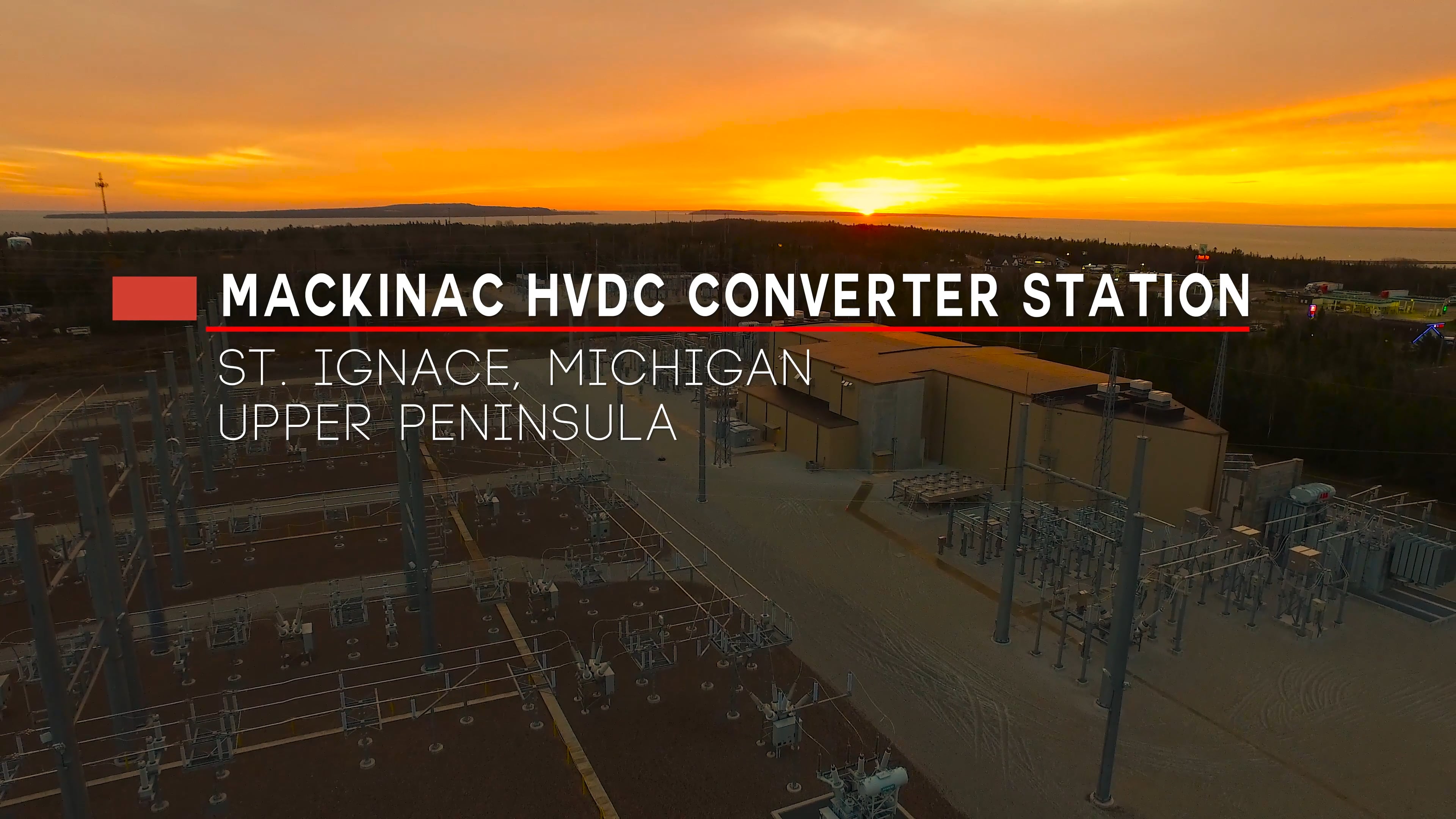 Mackinac HVDC Converter Power Station - video by Michigan Drone Pros ...