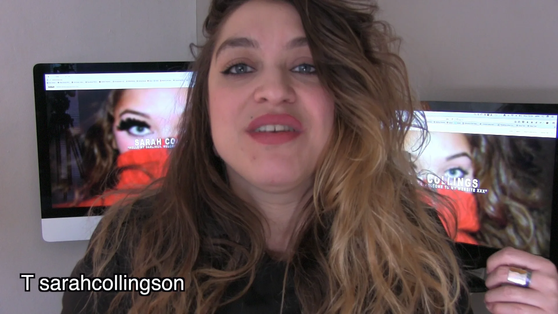 Sarah Collings welcomes you to her website and gives you instructions ...