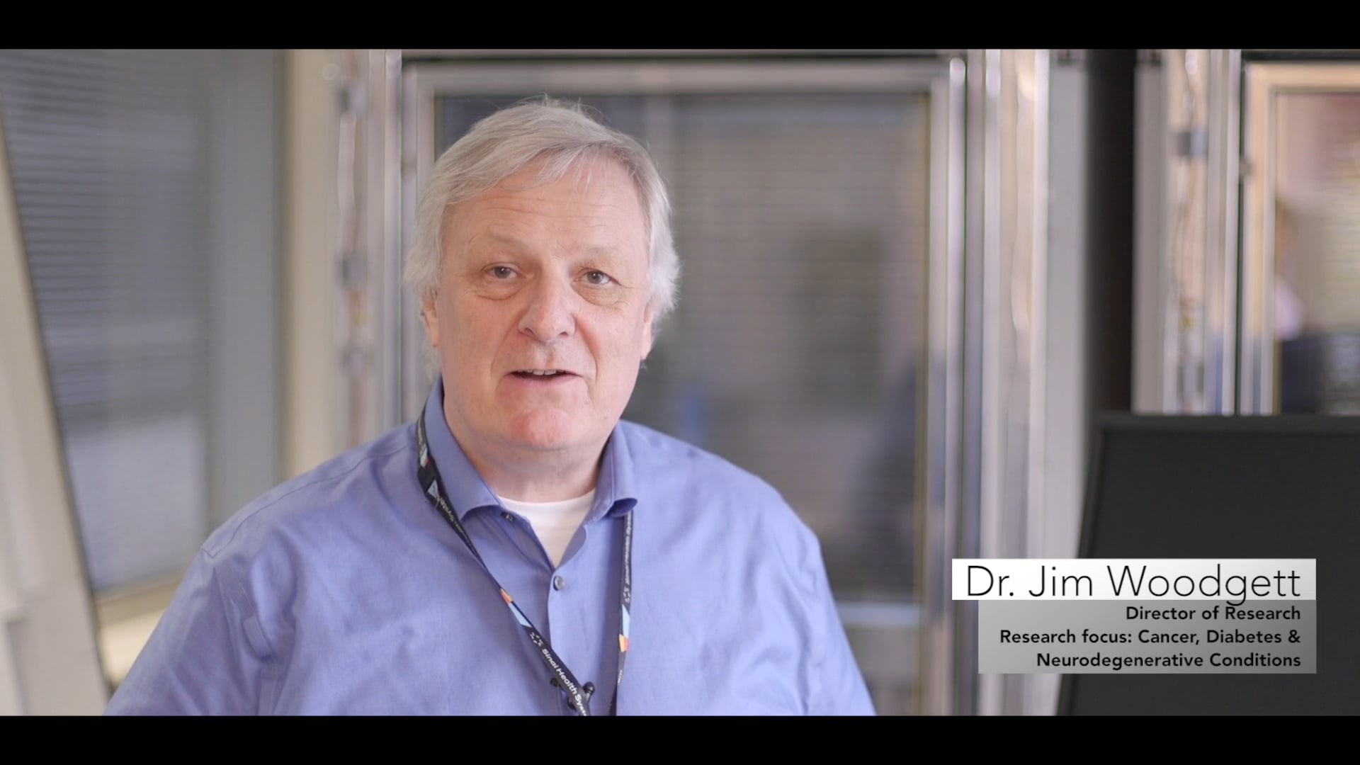 Serving for Sinai: Dr. Jim Woodgett (2017) on Vimeo