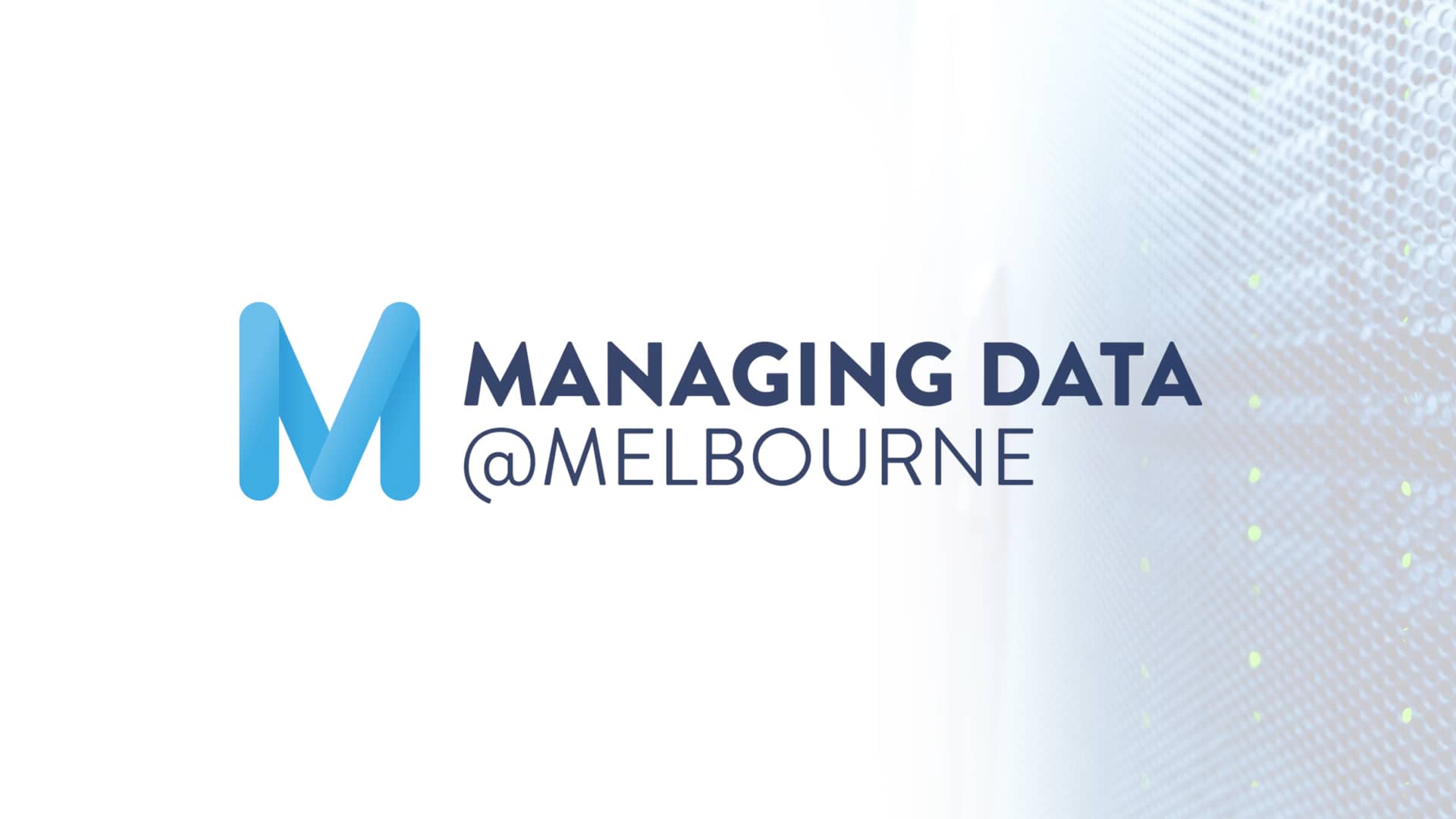 Managing Data @Melbourne on Vimeo