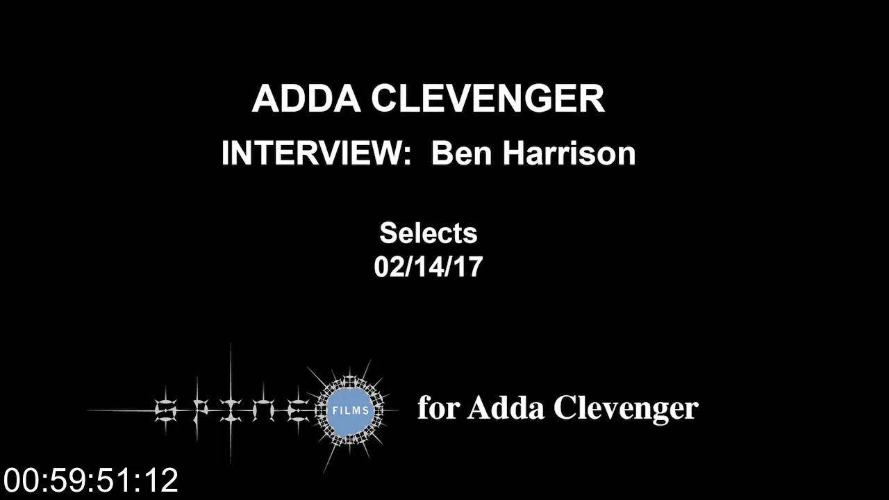ADDA CLEVENGER - BEN HARRISON - Selects on Vimeo