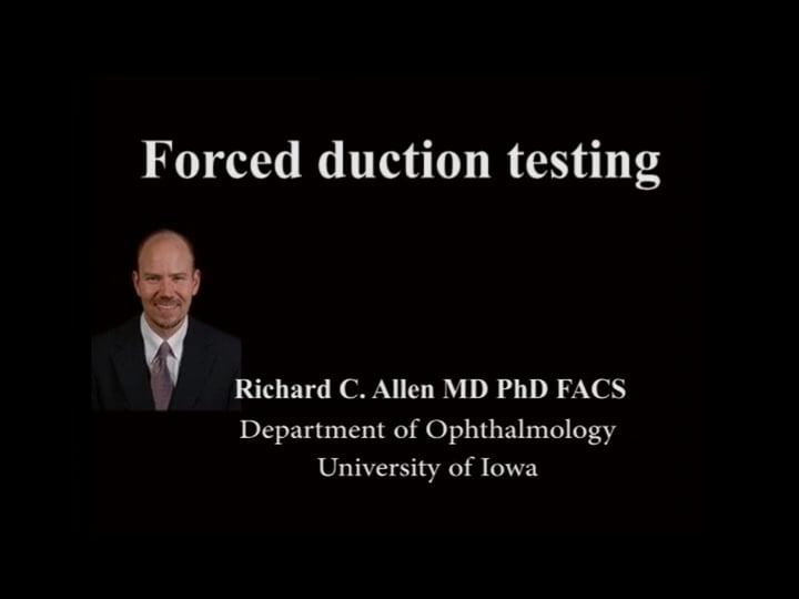 Forced duction testing on Vimeo