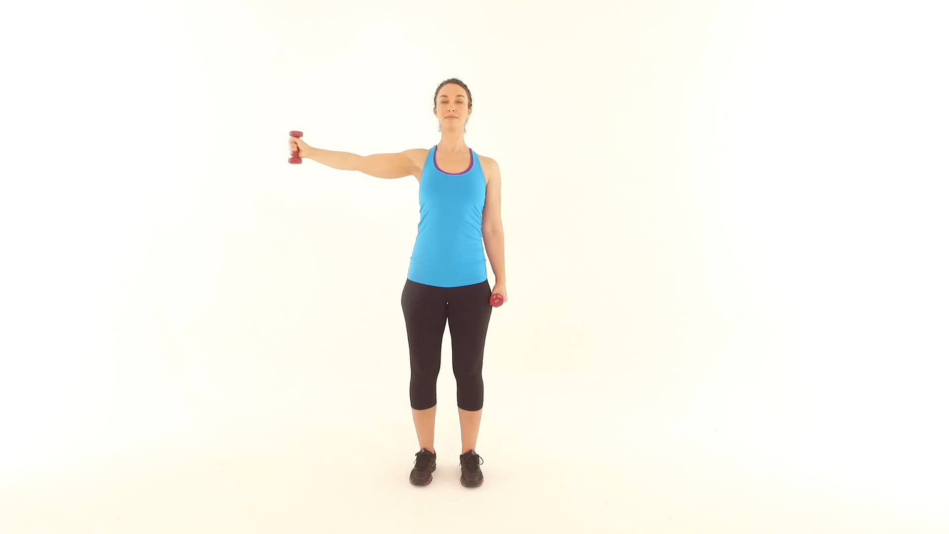 Standing Shoulder Horizontal Abduction with Dumbbells on Vimeo
