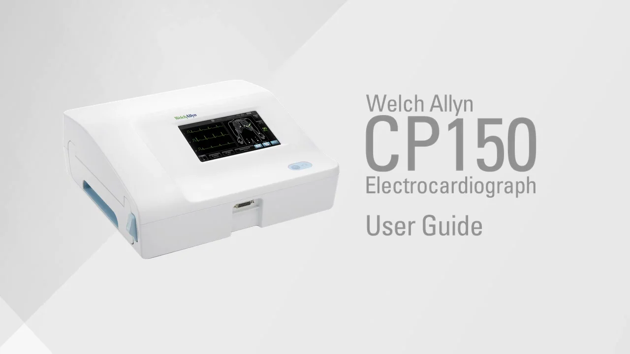 Welch Allyn CP150 ECG User Guide