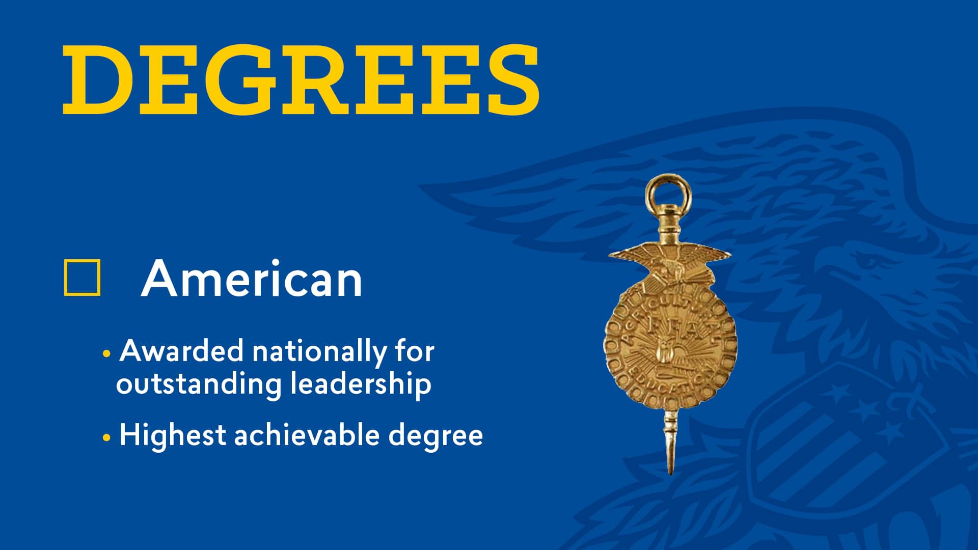 FFA Degrees | Official FFA Student Handbook on Vimeo