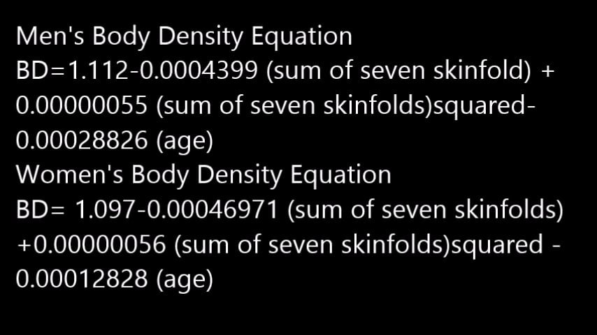 Seven Site Skinfold Measurement on Vimeo
