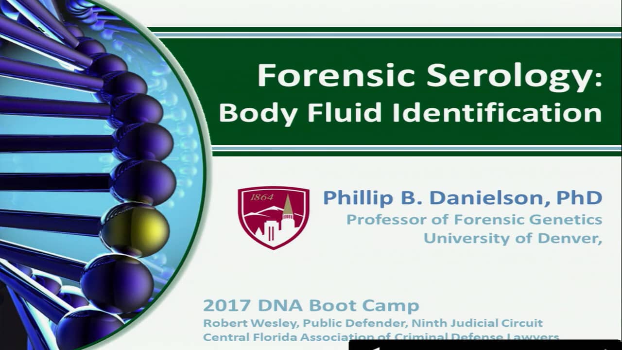 Forensic Serology: Body Fluid Identification on Vimeo