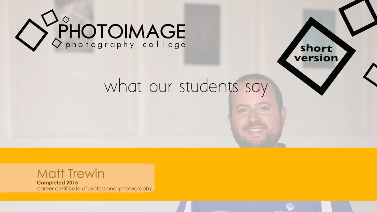 PHOTOIMAGE photography college student testimonial with Matt Trewin ...