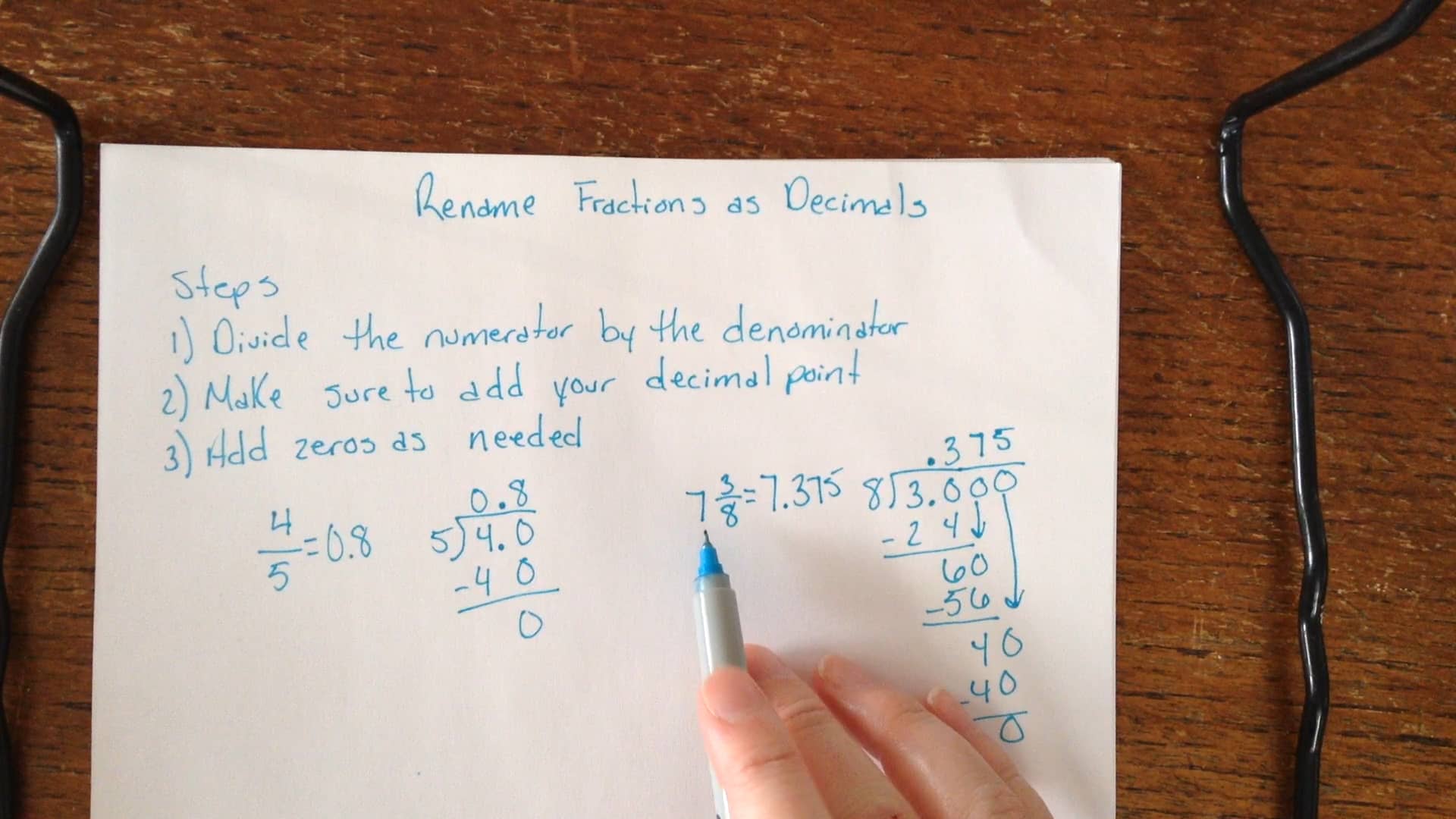 Rename Fractions as Decimals on Vimeo