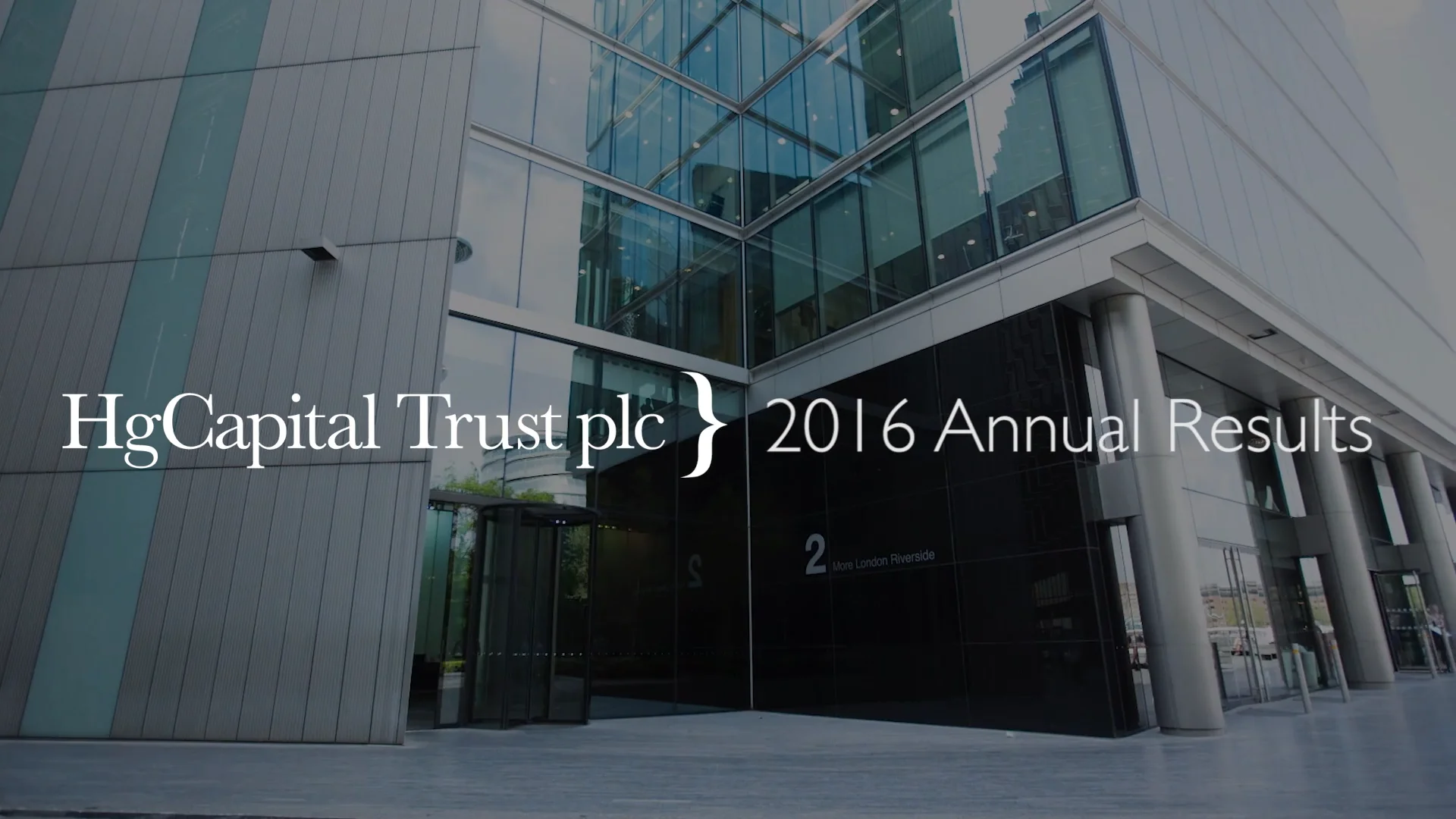 HgCapital Trust - 2016 Annual Results on Vimeo