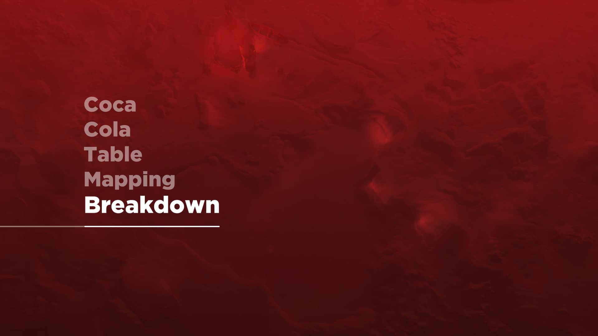 Coca Cola Table Mapping - Breakdown on Vimeo