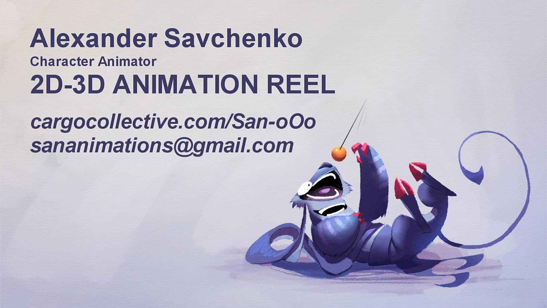 Alexander Savchenko animation reel 2017 on Vimeo