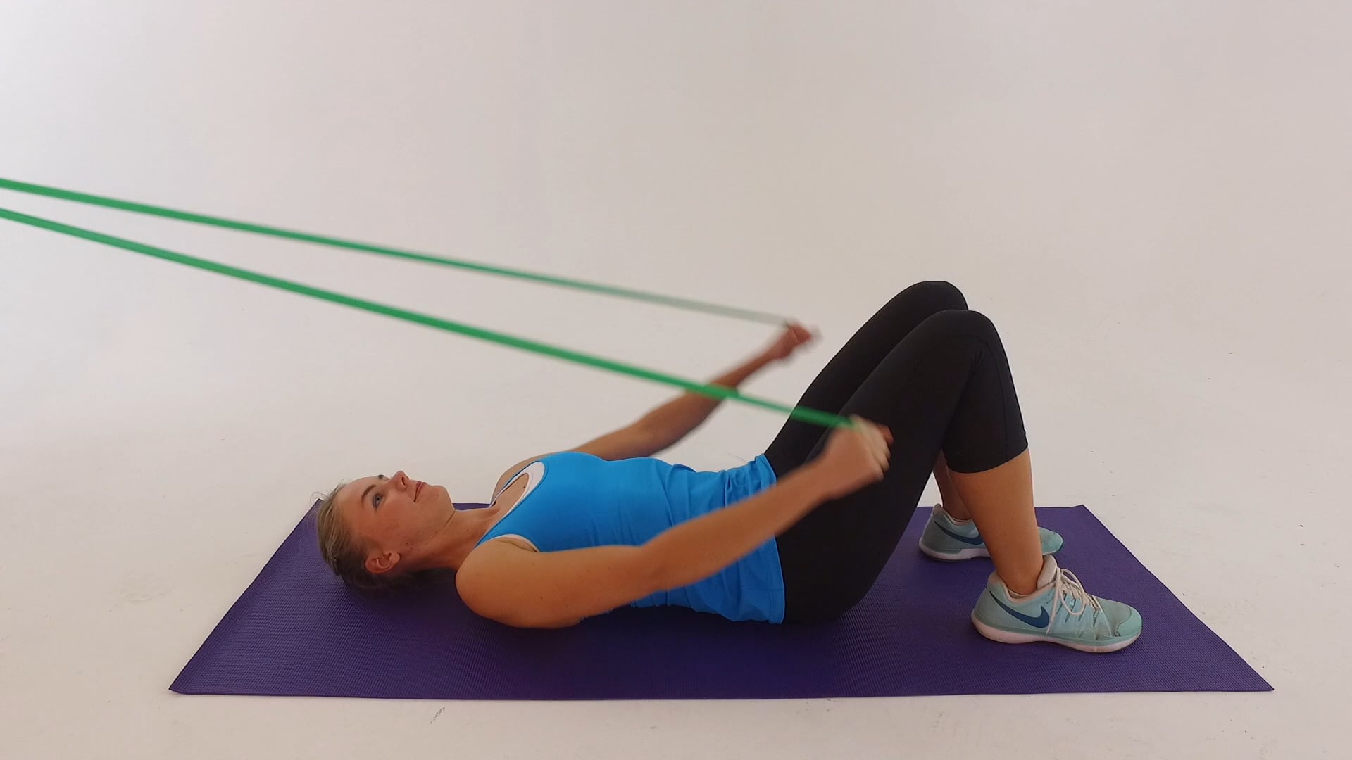 Hook-Lying Overhead Pull Downs with Resistance on Vimeo