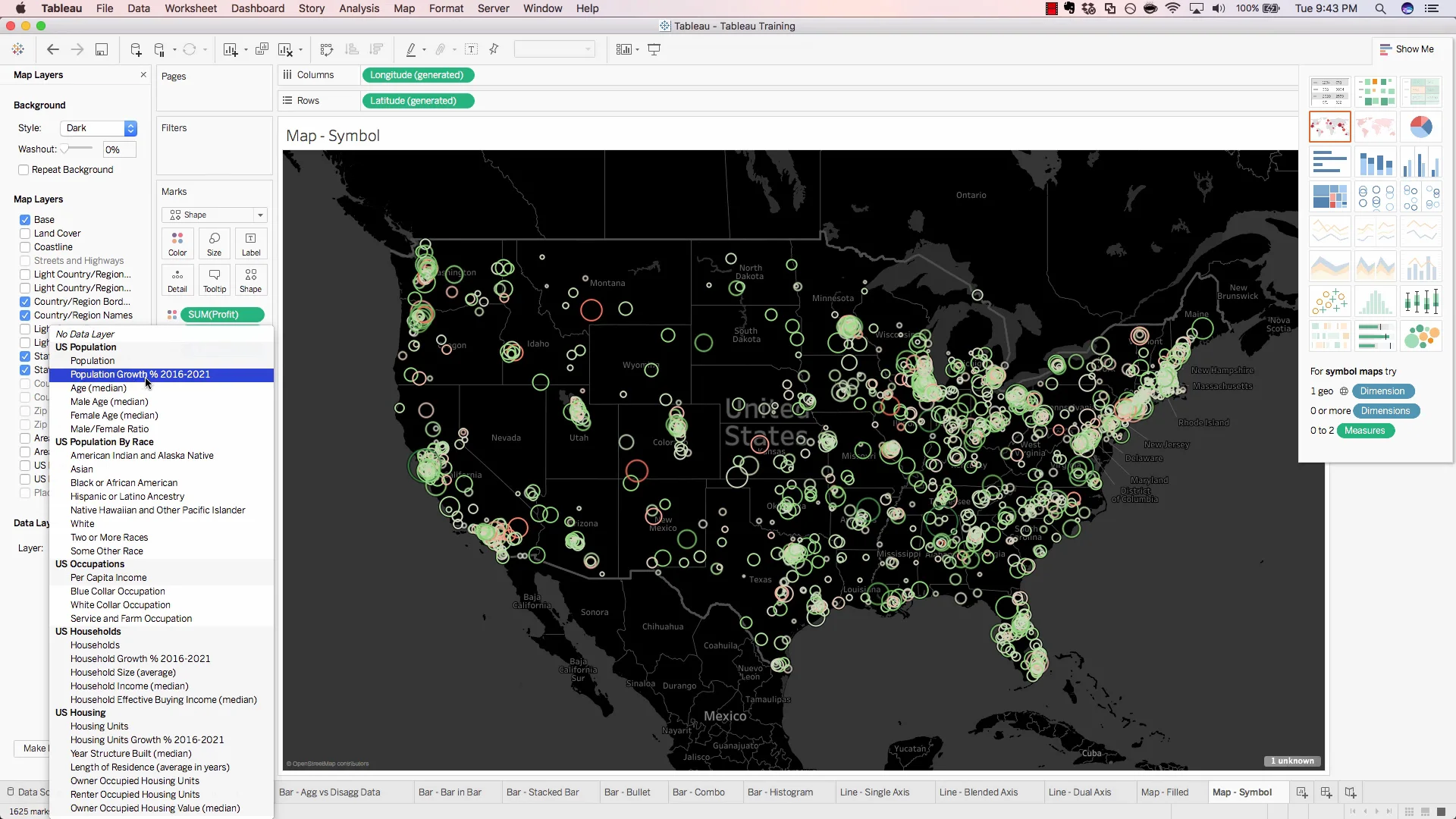 Section 3 - Maps - Symbol Map (and map settings) on Vimeo