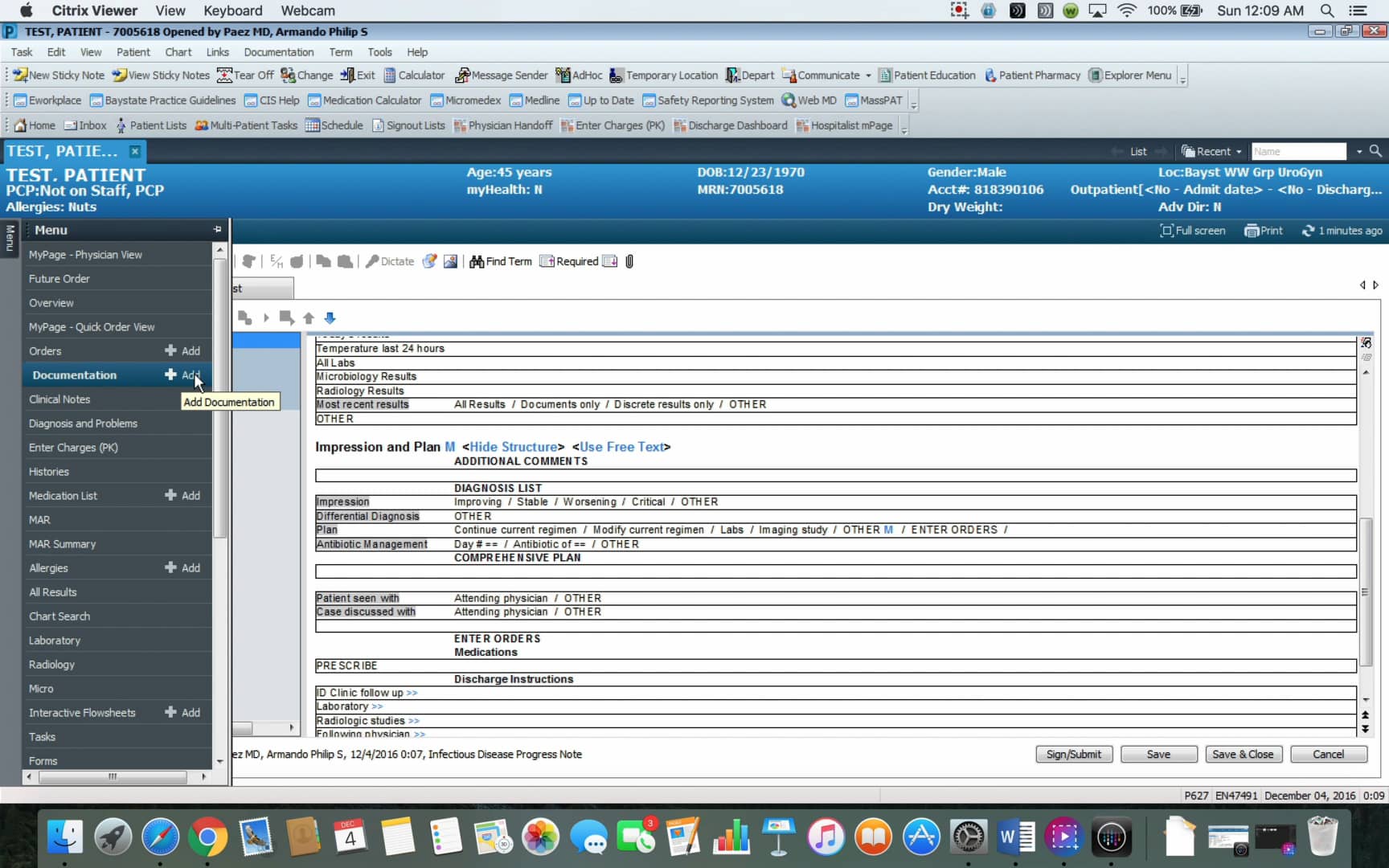 Infectious Disease Progress Note - Writing basic CIS note using a ...