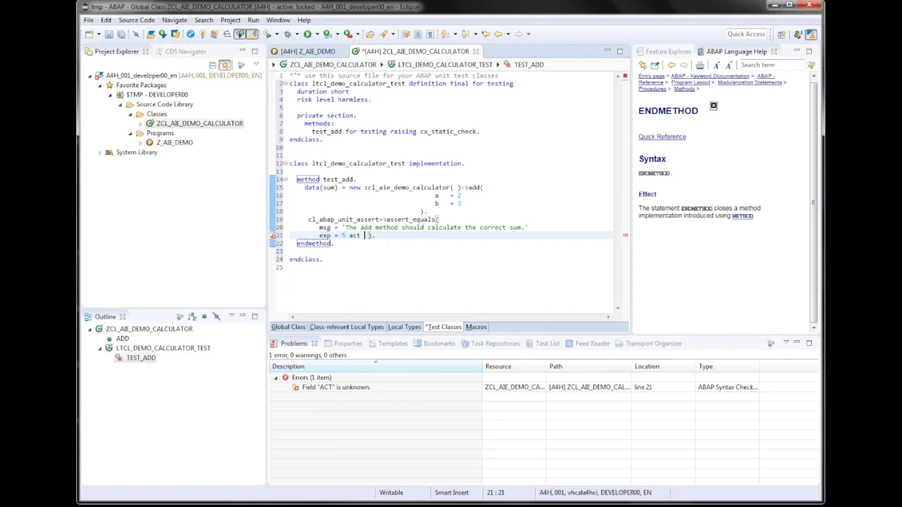 Introduction to ABAP in Eclipse - @ABAPCodeRetreat on Vimeo