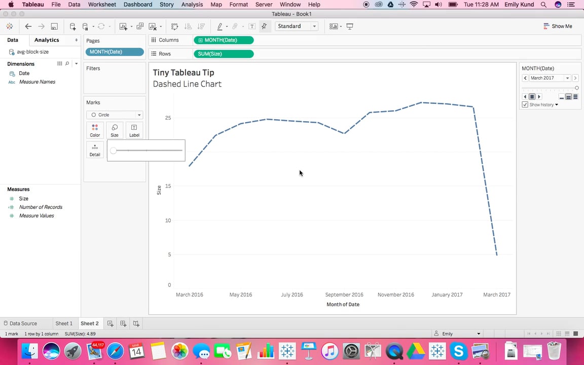 Tiny Tableau Tip:Dashed Line Chart on Vimeo