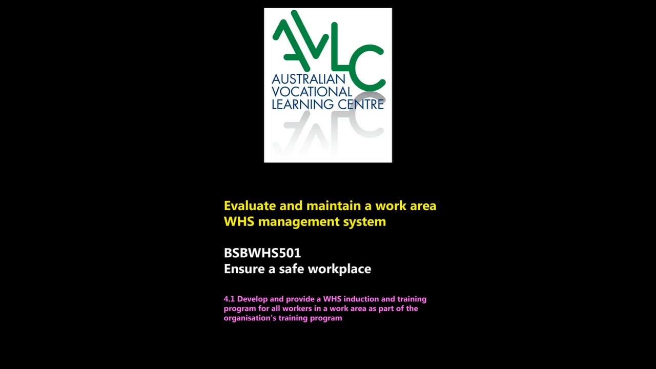 Develop and provide a WHS induction and training program for all ...