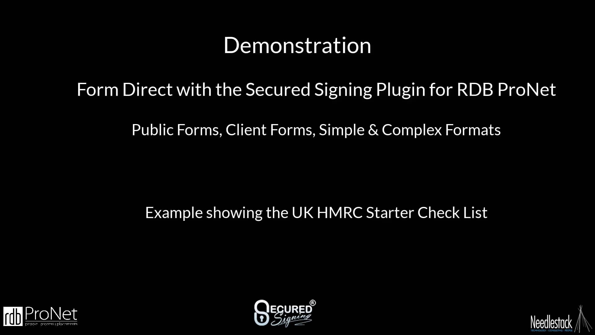 HMRC Starter Checklist via Secured Signing for RDB ProNet on Vimeo