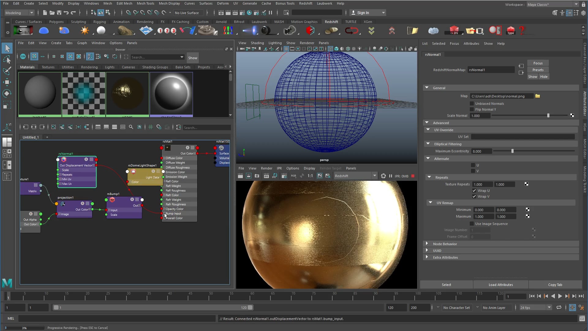 3d Projection with Normal Maps in Redshift for Maya on Vimeo