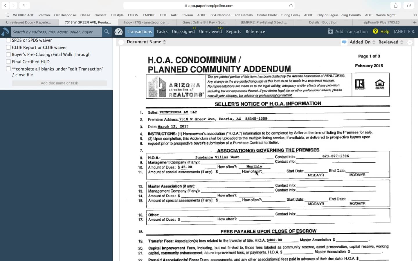 HOA addendum on Vimeo