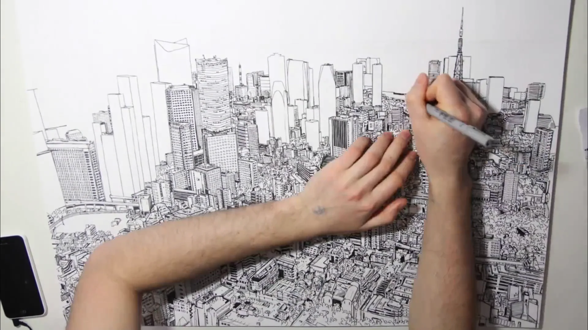 Tokyo Freehand Drawing (Timelapse) on Vimeo